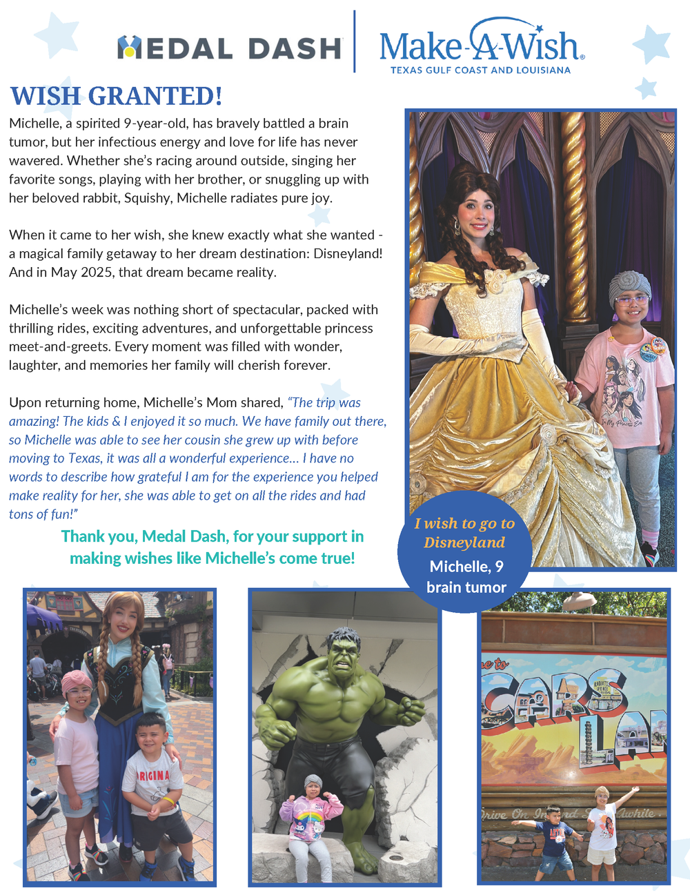 Medal Dash Gives Back