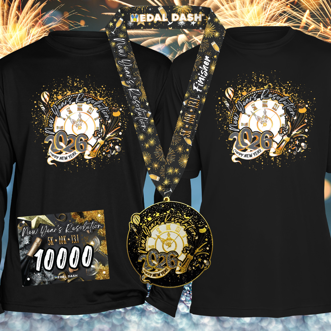 Neujahrsvorsatz 2026: 5 km/10 km/13,1 km – Medaillenlauf – Medal Dash